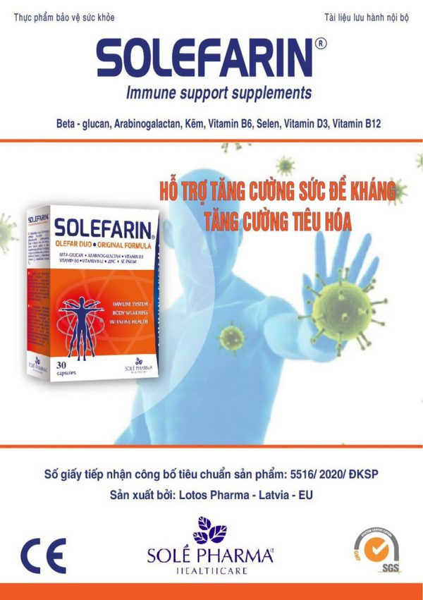 Solefarin - Tăng cường sức đề kháng, chống chọi Covid